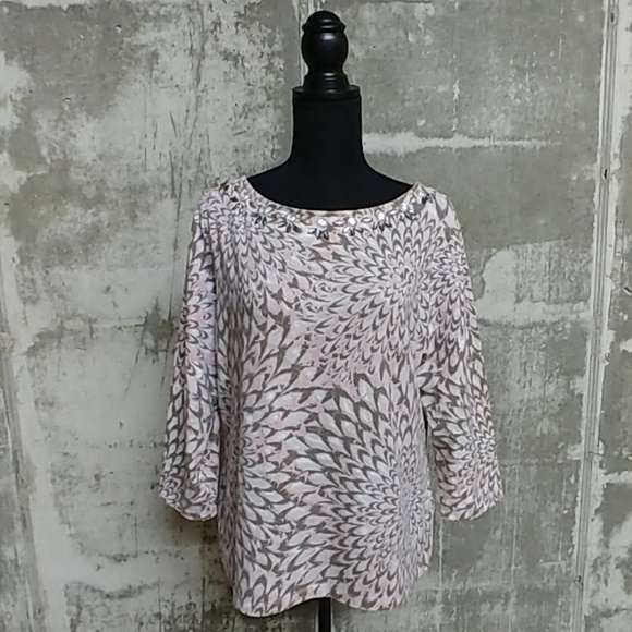 Ruby Rd. | Tops | Ruby Rd Embellished 34 Sleeve Top | Poshmark